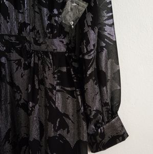 Modcloth | Dresses | Modcloth More To Adore Black Silver Midi Dress M ...